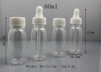 China Silicone PP 60ml Dropper Medicine Bottle Essential Oil Drops Per Ml for sale