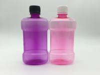 China Flat Mouthwash Green Bottle Empty Plastic Bottles 250ml for sale