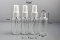 China 6.5g 100ml Spray Bottle Plastic Screw Up 30ml Plastic Spray Bottle for sale