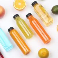 China 400ml Square Food Grade Pet Bottles  8 Oz Juice Containers for sale