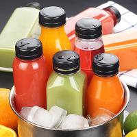China 400ml Square Food Grade Pet Bottles  8 Oz Juice Containers for sale