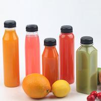 China 8oz Clear Empty Plastic Juice Bottles 250Ml Drink Pet Beverage Bottles for sale