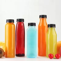 China 8oz Clear Empty Plastic Juice Bottles 250Ml Drink Pet Beverage Bottles for sale