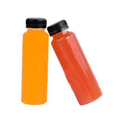 China SCREW CAP 250ml Plastic Juice Bottles UV Electroplated Eco Friendly Juice Bottles for sale