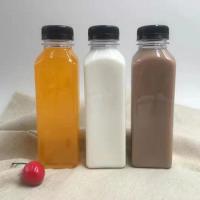 China Screw Caps Plastic Juice Bottles Transparent 350ml 8 Oz Juice Bottles for sale