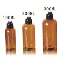 China Flip 300ml Amber Plastic Shampoo Bottles Lotion clear for sale