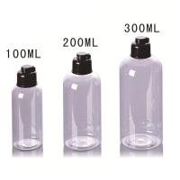 China Flip 300ml Amber Plastic Shampoo Bottles Lotion clear for sale