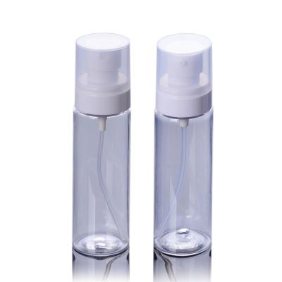 China Clear 80ml Plastic Empty Mist Spray Bottles Silk Screen Printing for sale
