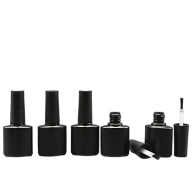 China 40cm Oil Black 5ml Nail Polish Bottles With Brush Hot Stamping for sale