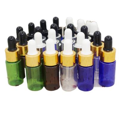 China Clear 60ml Plastic Dropper Bottle UV Electroplated Oil Dropper Bottle for sale