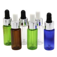 China Clear 60ml Plastic Dropper Bottle UV Electroplated Oil Dropper Bottle for sale