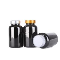 China 180cc 200ml Amber Plastic Bottle Cosmo Black Empty Bottle for sale