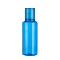 China Cap Blue 500ml Plastic Mouthwash Bottle Refillable Silk Screen for sale