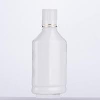 China Cap Blue 500ml Plastic Mouthwash Bottle Refillable Silk Screen for sale