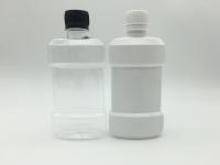 China Flat 250ml Plastic Mouthwash Bottle PE Pink Mini Mouthwash Bottles for sale