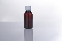 China Syrup Round PE Liquid Medicine Bottles Clear Screw Cap for sale