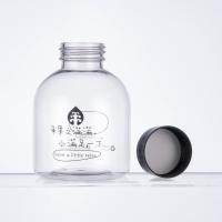 China Fat Cup 300ml Plastic Juice Bottles FDA Disposable Beverage Bottles for sale