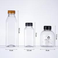 China Fat Cup 300ml Plastic Juice Bottles FDA Disposable Beverage Bottles for sale