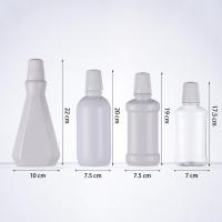 China Oral 120ml Plastic Cosmetic Bottles Square Electroplating Mouth Wash Bottle for sale