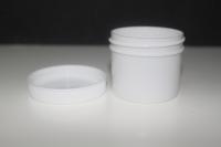 China Silk Screen 50g Plastic Cosmetic Jar Round Cream Food for sale