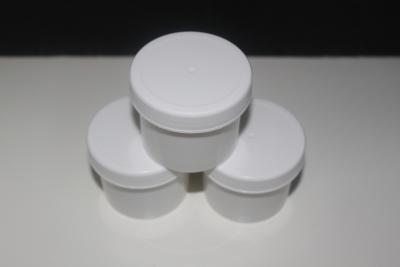 China Silk Screen 50g Plastic Cosmetic Jar Round Cream Food for sale