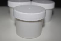 China Silk Screen 50g Plastic Cosmetic Jar Round Cream Food for sale
