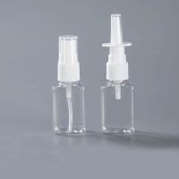 China PET Transparent Liquid Medicine Bottles With White Sprinkler Or Nose Spray for sale