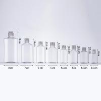 China Transparent Square Plastic Lotion Bottles Bath Product PET Squeeze Bottle 20~250ml for sale