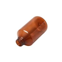 China 500ML Amber PET Empty Shampoo Bottle , Plastic Lotion Pump Bottle for sale