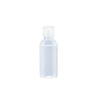 China 2oz /60ml Clear PET Hand Sanitizer Bottle With Flip Cover Flat Shape for sale