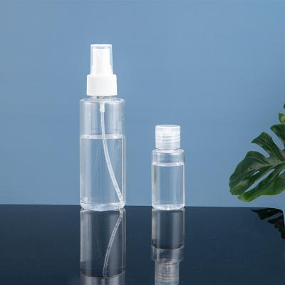 China Mini Plastic Flat Shoulder Clear PET Spray Bottle 10~150ml Travel Spray for sale