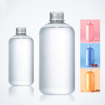 China 500ml PET Juice Boston Plastic Bottles With Aluminum Cap Drinks Milk Tea for sale