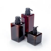 China Shampoo PETG Square Bottle Green Red Various Specifications 150ml 350ml for sale
