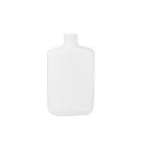 China 8oz White Flat Twist Cap Bottle PE Plastic Squeeze Sauce Bottle for sale