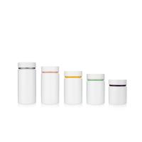 China Food Grade 175cc HDPE Plastic Vitamin Bottles Pill Bottle With Double Cap for sale