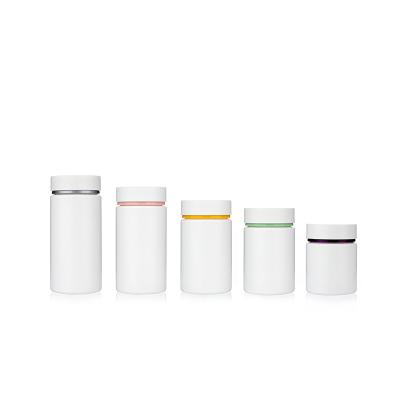 China Food Grade 175cc HDPE Plastic Vitamin Bottles Pill Bottle With Double Cap for sale