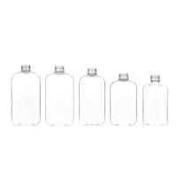 China 350ml Logo Printing Plastic Lotion Bottles PET Beverage Bottle Milk Tea for sale