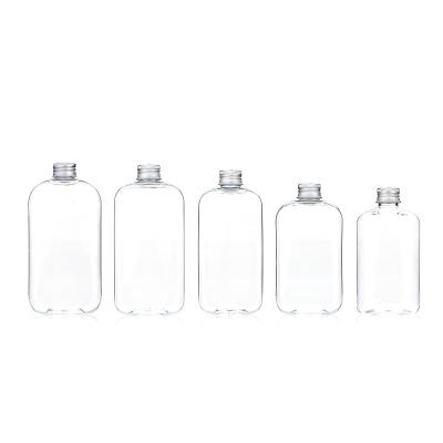 China 350ml Logo Printing Plastic Lotion Bottles PET Beverage Bottle Milk Tea for sale