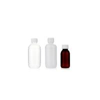 China Level Detection Plastic Syrup Bottle Liquid Medicine Bottle 30 ~ 250ml Brown Clear for sale