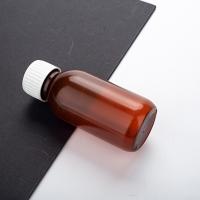 China Level Detection Plastic Syrup Bottle Liquid Medicine Bottle 30 ~ 250ml Brown Clear for sale