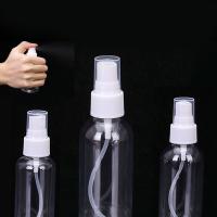 China 200ml 6oz Travel Alcohol Plastic Spray Bottles Pet Body for sale