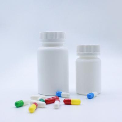 China PE 100ml Small Plastic Medicine Bottles Wide Mouth Hot Stamping for sale