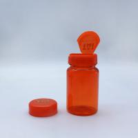 China Custom Color PET Plastic 80ml Vitamin Pill Bottles With Flip Cap for sale