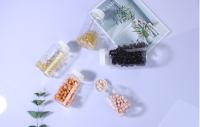 China PET 10poz 300ml Clear Plastic Capsule Bottle With Child Resistant Cap for sale