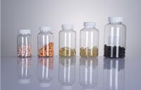 China PET 10poz 300ml Clear Plastic Capsule Bottle With Child Resistant Cap for sale
