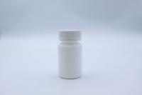 China 70ml PE Plastic Empty White Capsule Bottle With Child Resistant Cap for sale