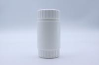 China 70ml PE Plastic Empty White Capsule Bottle With Child Resistant Cap for sale