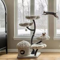 China High Quality Luxury Customised Eco-Friendly Cat Tree House Decoration Modern Sustainable Cat Scratcher Colorful Carton Halloween for sale
