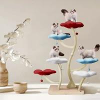 China Flower Modern Christmas Cat Tree High Quality Customised Colour Eco-friendly Carton Packaging Luxury Scratcher with Playing Toys for sale