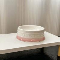 China 5 Inch Durable Eco-Friendly Ceramic Dog Bowl Anti-Knockover Flat Mouth Slow-Bowls for Small Pets Cats & Dogs for sale